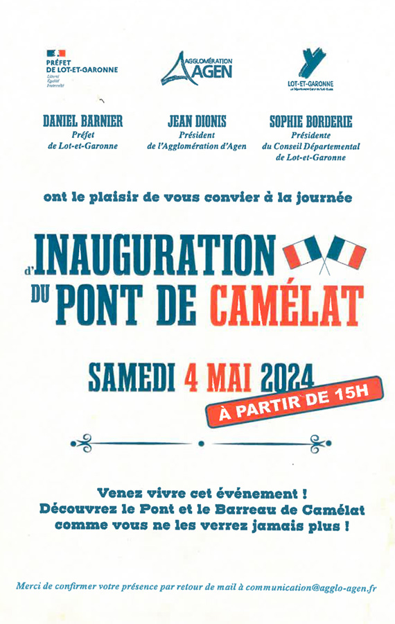 Inauguration du pont de Camélat - Mairie Roquefort